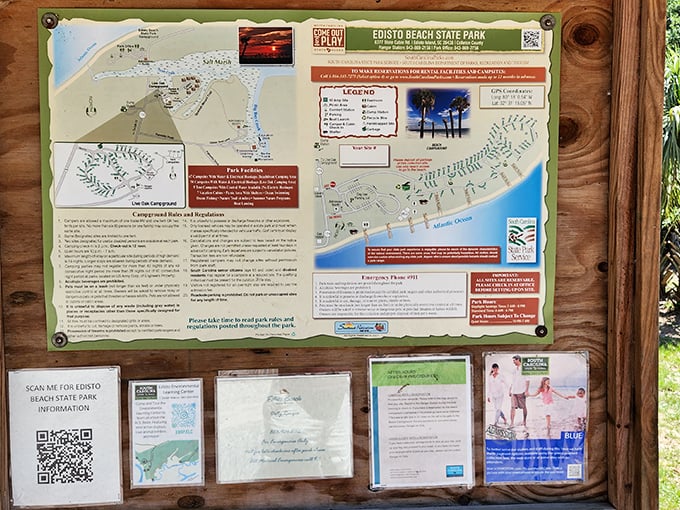 Maps don't just show you where to go; they show you how much you haven't seen yet—Edisto's way of saying "adventure awaits."