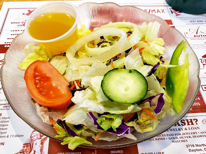 Even the salad at George's has Midwestern honesty—fresh, unpretentious, and exactly what it promises to be.