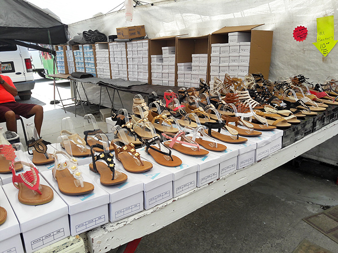 Sandal selection that would make a beach vacation planner weep with joy. Your toes have never had so many options for freedom.