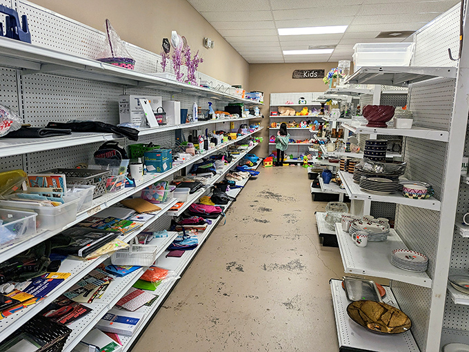The kids' section offers everything from educational supplies to toys, proving children's entertainment doesn't require a second mortgage.