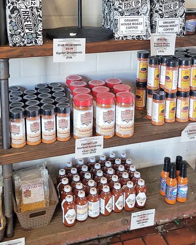 The secret weapons of Maryland cooking – house-made seasonings that transform ordinary seafood into extraordinary meals. Bottled magic, essentially.