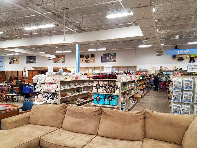 The couch testing area—where relationships are tested by the eternal question: "Do we really need another sofa?"