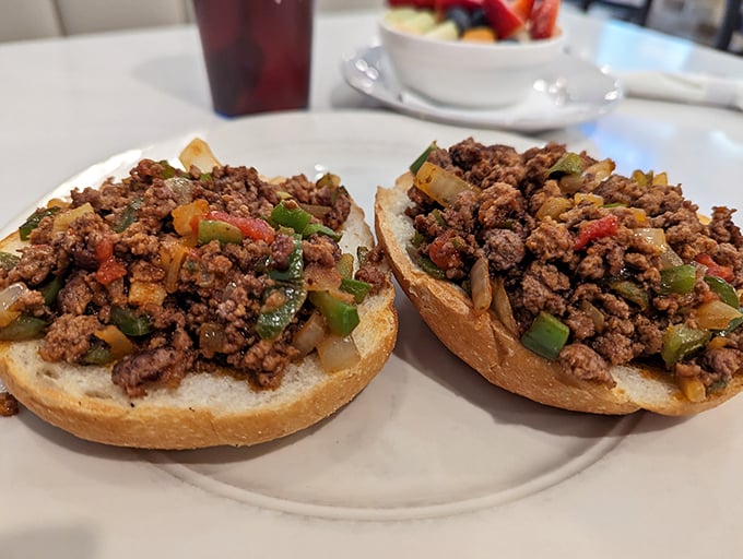 Sloppy Joes that live up to their name—gloriously messy, perfectly seasoned beef mixture threatening to escape its bun at every bite.
