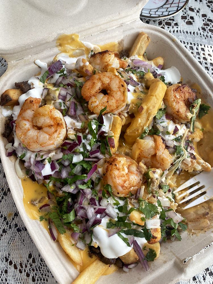 Fries that refuse to be a side dish. These loaded steak and shrimp fries demand center stage—and deserve a standing ovation.
