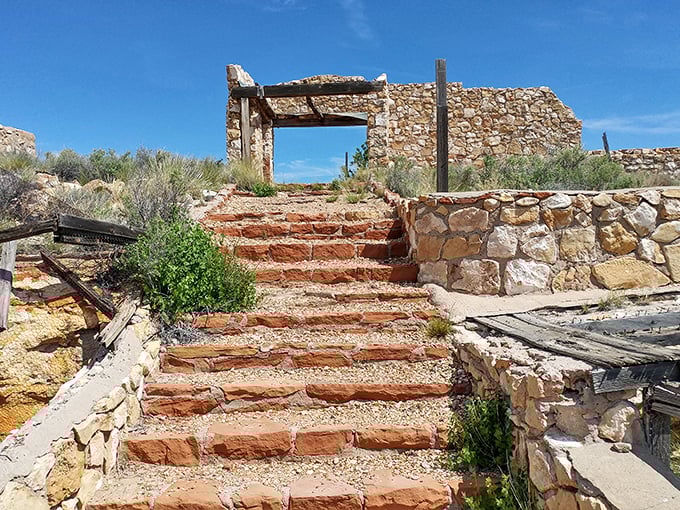 These weathered steps once led visitors to desert adventures – now they're adventures all by themselves.