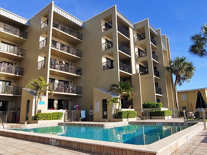 Affordable condo living with poolside amenities – the classic Florida retirement dream without requiring a tech entrepreneur's exit strategy.