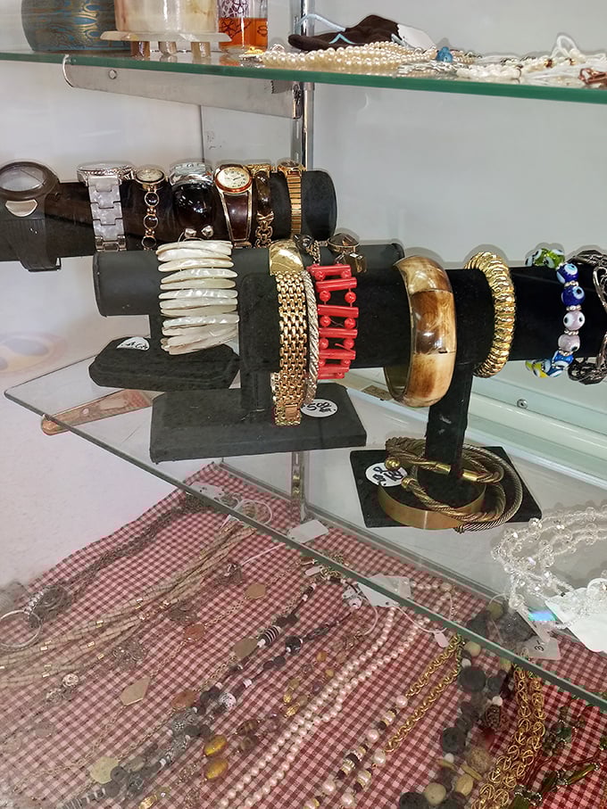 Wristwatches and bracelets galore—because time literally stands still when you're hunting for vintage accessories at these prices.