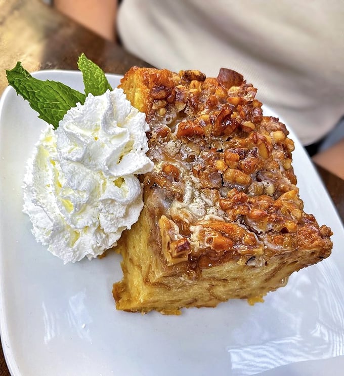 Bread pudding that makes you want to skip straight to dessert. Your diet plan just called – it's taking the night off.