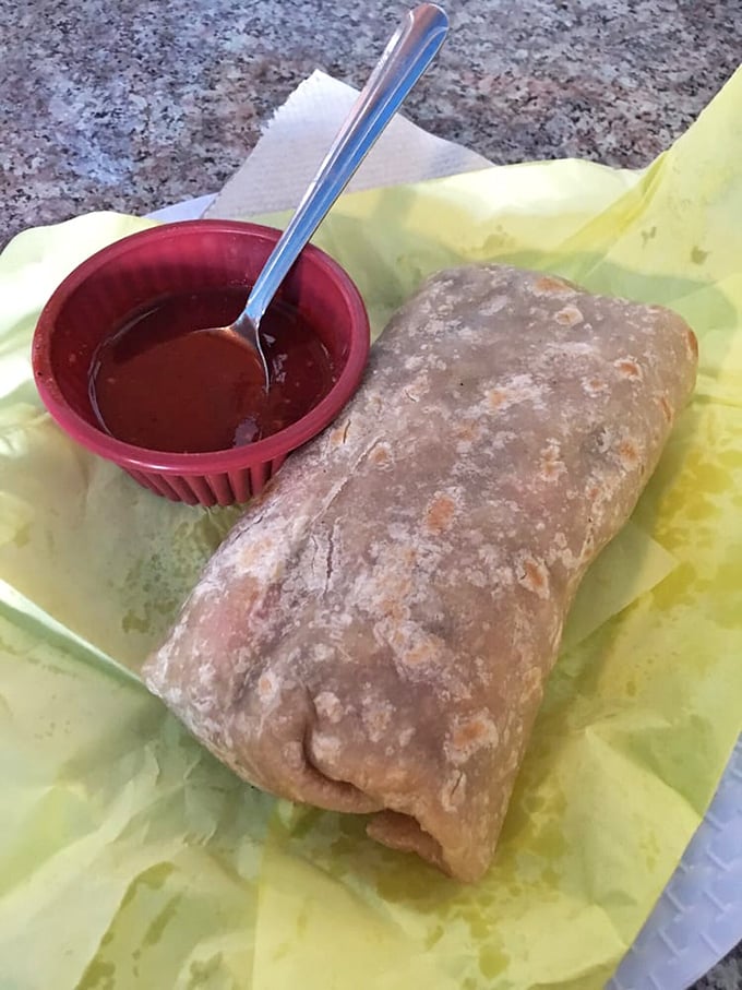 This burrito isn't just wrapped—it's swaddled like a food baby in a tortilla blanket of love.