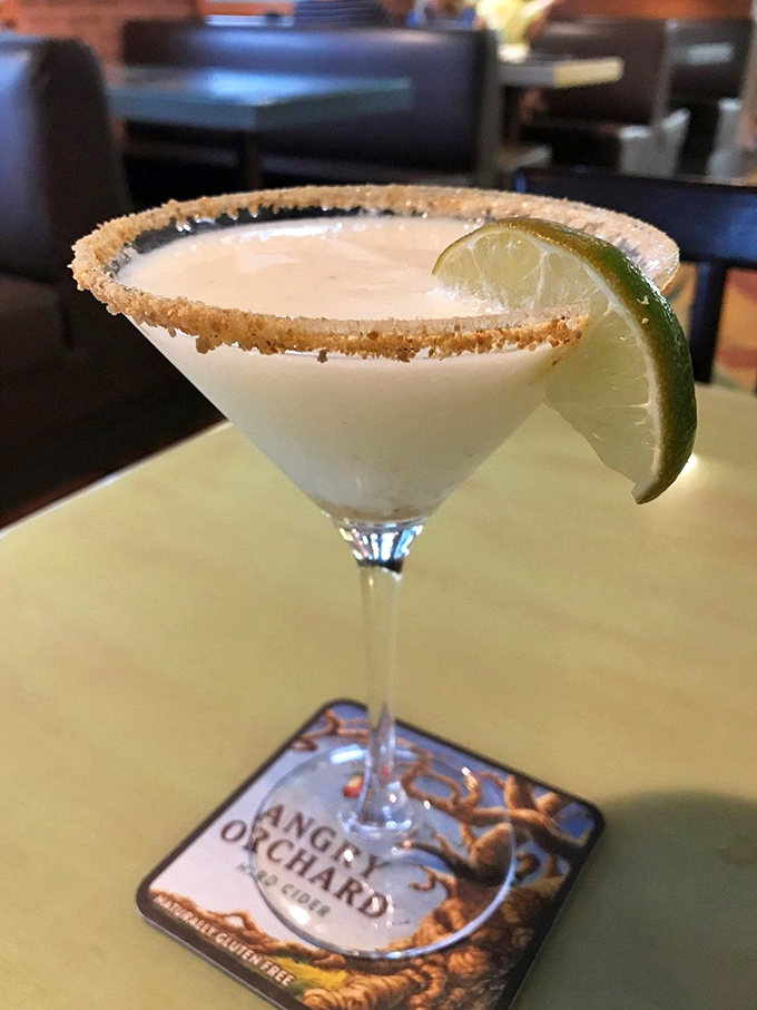 The key lime martini—where vacation meets sophistication. One sip and you'll forget all about your inbox back home.