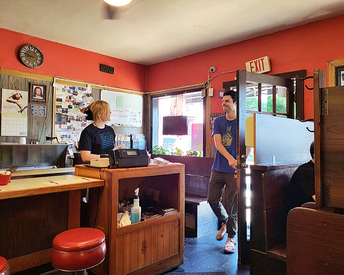 The counter—where strangers become neighbors and calories don't count if you're having a good conversation.