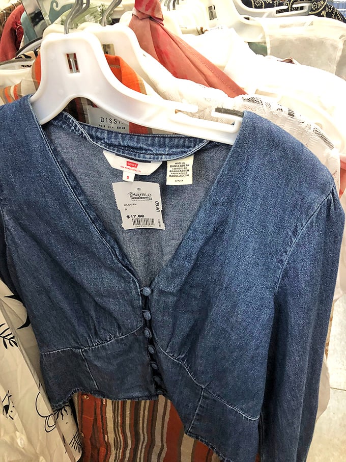 A Levi's denim blouse awaits its next chapter—proof that good design never truly goes out of style.