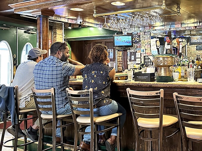 The bar brings together Baltimore's diverse crowd – suits, creatives, and locals sharing space and stories over perfectly poured pints.
