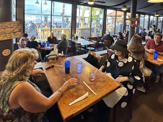 The dining room hums with conversation and laughter – the soundtrack to good meals shared among friends and strangers soon to be friends.