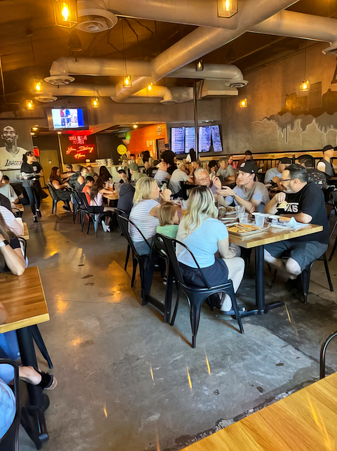 The dining room buzzes with the universal language of BBQ appreciation—nodding heads and the occasional eyes-closed moment of flavor bliss.