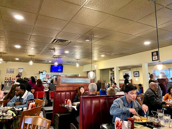 A full house at Trip's isn't just customers – it's a community of breakfast enthusiasts united in their pursuit of the perfect morning meal.