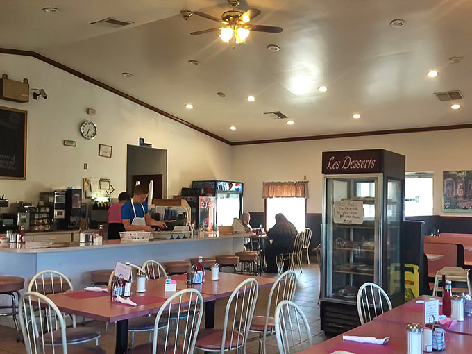 The dining room at Mary's—where coffee mugs are always full, conversations are always genuine, and nobody's rushing you through your meal.
