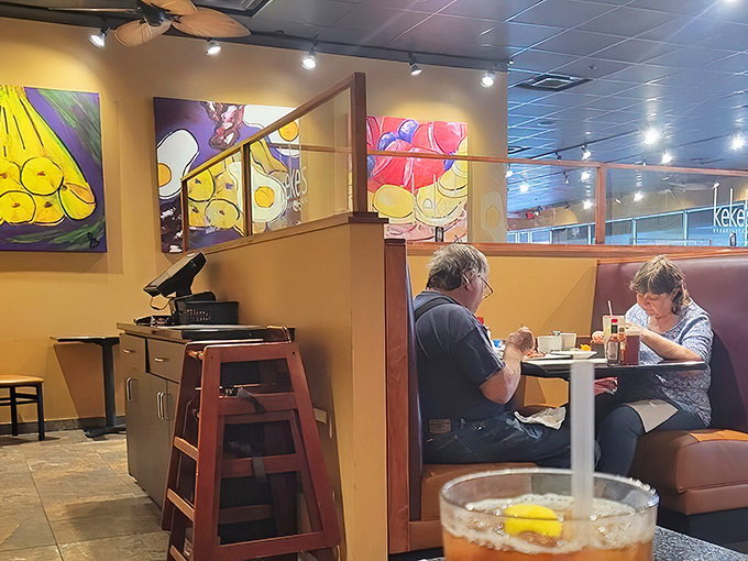 Happy faces around the table tell the real story of what makes breakfast special here.