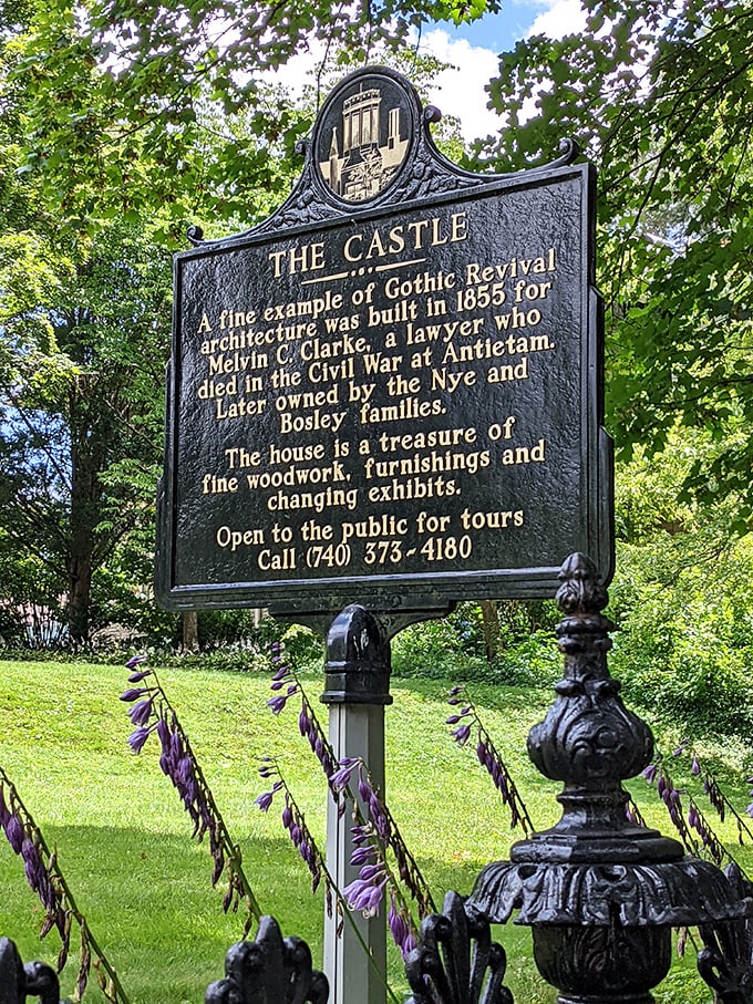 History in black and white: this plaque reveals The Castle's Civil War connection and reminds us that every building has stories to tell.