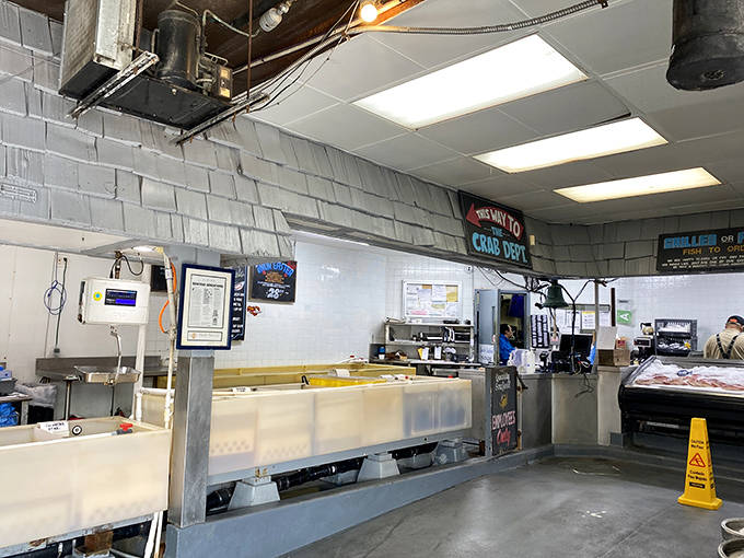 The market section reveals Quality Seafood's true identity – part restaurant, part fishmonger, all dedicated to the treasures of the sea.