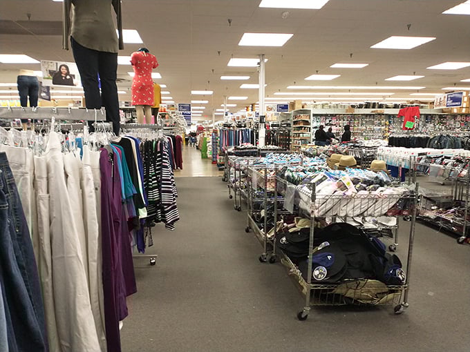 Clothing aisles that stretch to the horizon. Fashion finds without fashion district prices—what a concept!