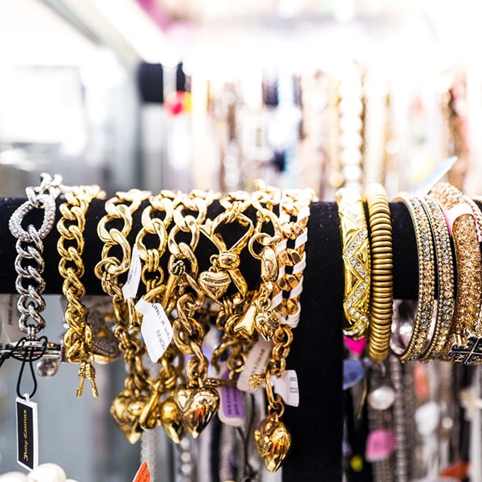 Gold and glitter galore—these aren't your grandmother's chains, unless your grandmother was secretly fabulous beyond her years.
