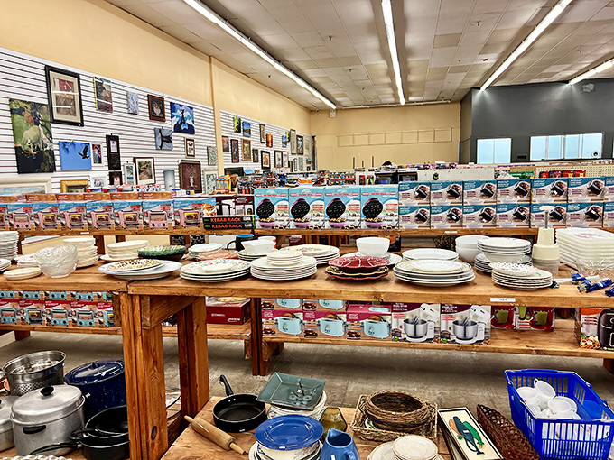 Plates, pots, and kitchen gadgets galore – enough to outfit a cooking show or simply upgrade your sad bachelor kitchenware collection.