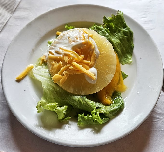 A fruit salad that respects your intelligence. Simple, fresh, and honest—no fussy dressing to mask the natural sweetness of perfectly ripened pineapple.