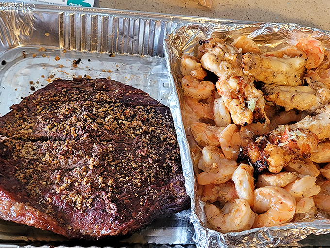 When a fried chicken joint does steak and shrimp this well, you start to wonder if there's anything they can't cook. Spoiler alert: there isn't.