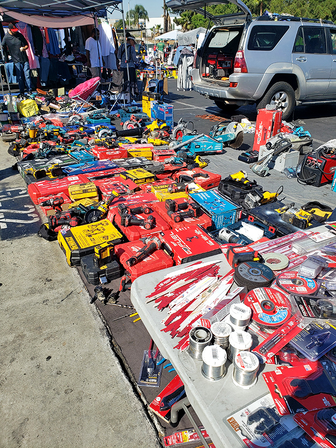 Tool paradise for the DIY enthusiast or professional. From power drills to soldering irons, this spread could fix anything except maybe your teenager's attitude.