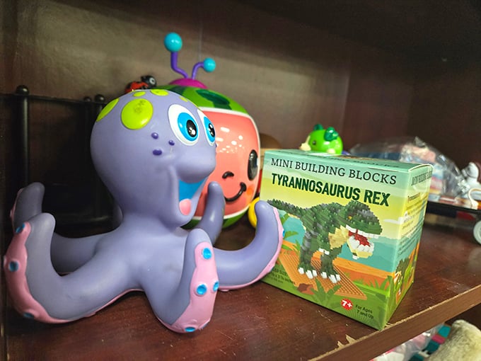 This cheerful octopus toy and dinosaur building blocks await new imaginations—childhood joy recycled at pocket-change prices.