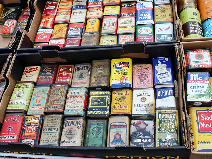A time capsule of vintage spice tins that would make any kitchen wall an Instagram sensation. Remember when packaging was an art form?