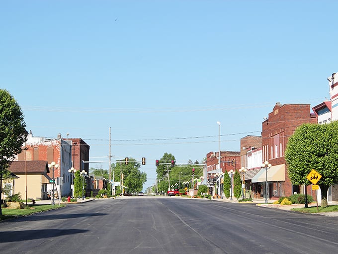 Greenup's main street has that "time forgot" quality – where you half expect to see Model Ts parked along the curb.