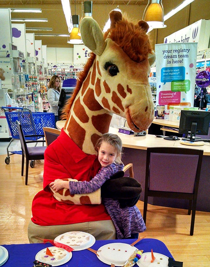 Who needs retail therapy when you've got thrift therapy? This stuffed giraffe represents the unexpected joys awaiting inside Impact Thrift!