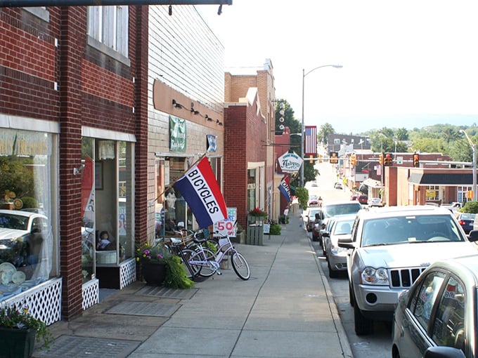 Luray's Main Street offers that perfect small-town vibe where every storefront seems to say "come in, stay awhile."
