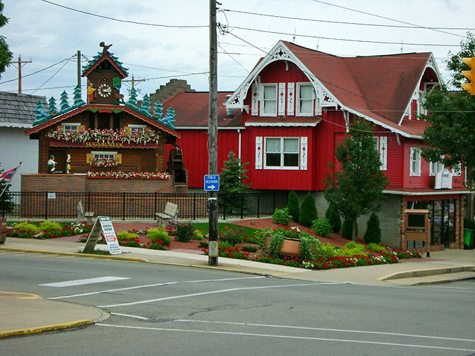 That cuckoo clock keeps Swiss time in Ohio hearts - proving heritage tastes better when shared with neighbors.