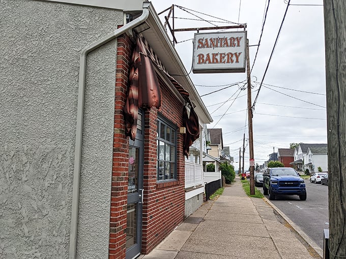 The humble storefront of Sanitary Bakery belies the Eastern European baking magic happening just beyond those brick walls.