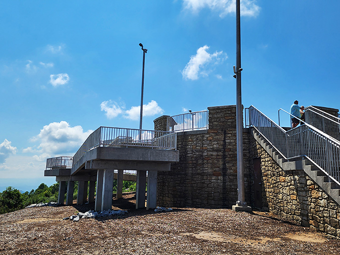 Sassafras Mountain Observation Tower: The compass rose reminds you which state you're admiring – though at this height, borders seem wonderfully insignificant.