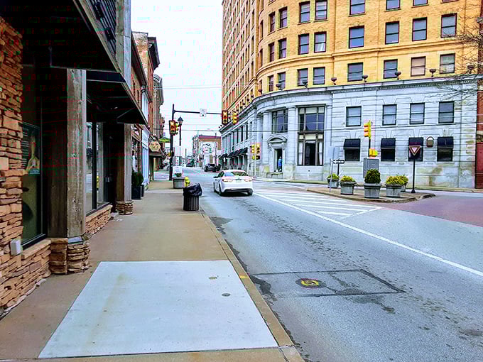 Downtown Uniontown blends historic charm with small-town affordability—where quiet streets and classic buildings invite a slower, more budget-friendly pace of life.