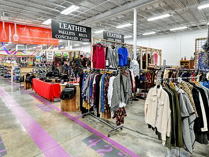 Flag-adorned and proudly patriotic, this vendor space showcases American-made treasures alongside vintage collectibles worth the hunt.