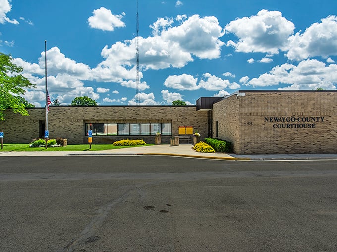 The Newaygo County Courthouse might not be imposing, but it has the comfortable confidence of a building that serves its people well.