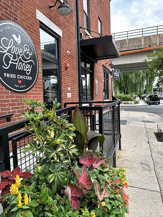 That charming brick facade and welcoming storefront practically whispers "come discover something delicious" to every passerby.