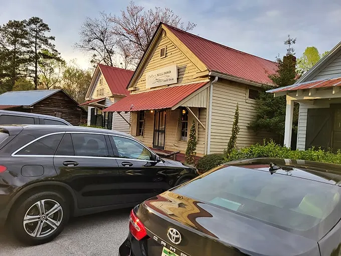 Don't let the humble exterior fool you – this unassuming country building houses culinary treasures that make the winding drive to Rembert absolutely worth it.