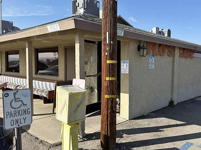 The unassuming exterior of Flo's Airport Cafe proves once again that culinary treasures often hide in plain sight, waiting for hungry adventurers to discover them.