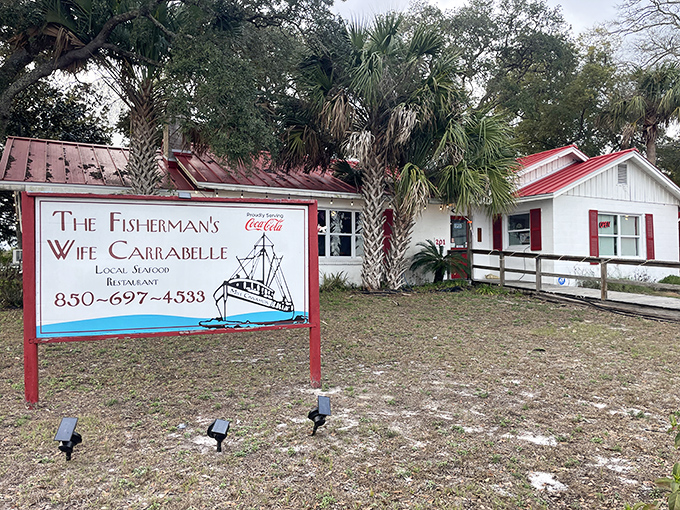 The little white house with the red roof isn't trying to impress anyone—until you taste what's cooking inside. Florida's hidden seafood treasures are often the most unassuming.