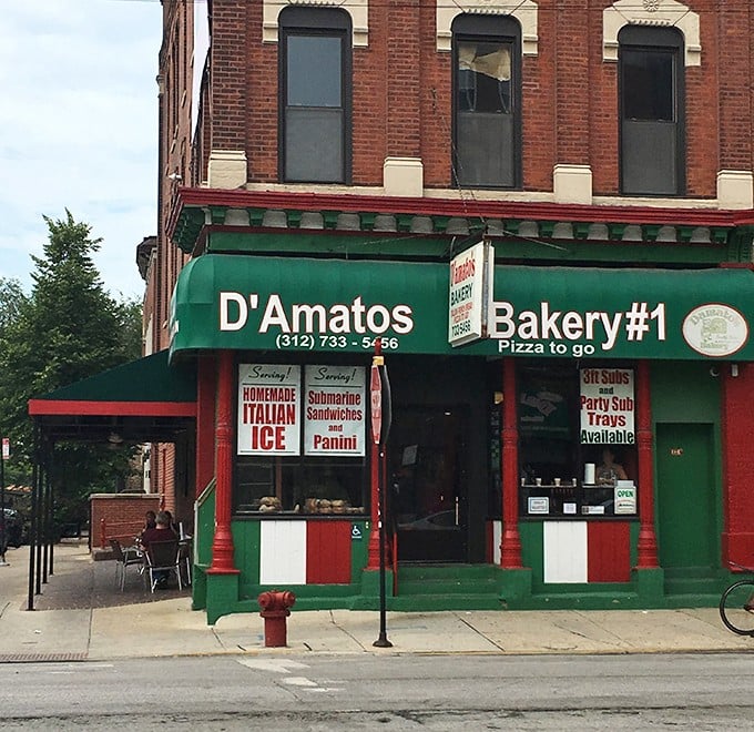 The Italian flag colors aren't subtle, but neither is the flavor explosion waiting inside this Chicago institution. D'Amato's proudly announces its heritage to the neighborhood.