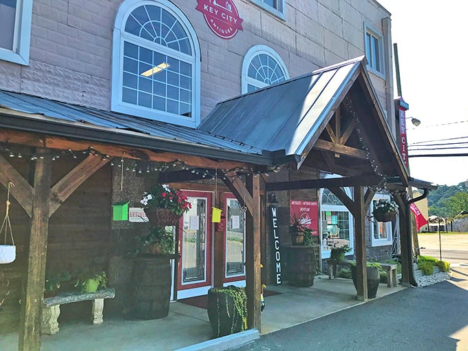 The welcoming red brick façade of Key City Antiques invites you in like a warm hug from your favorite aunt who always saves the good stuff for you.