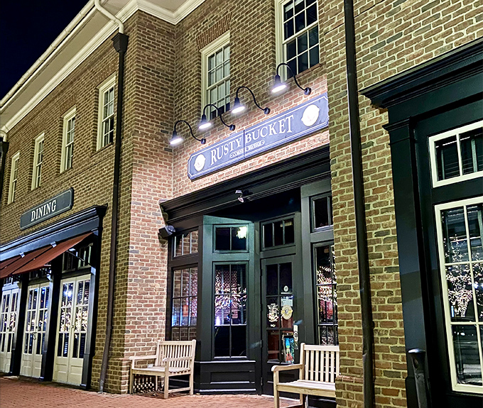 The brick facade of Rusty Bucket welcomes you like an old friend who happens to make incredible food. Classic tavern charm with modern appeal.