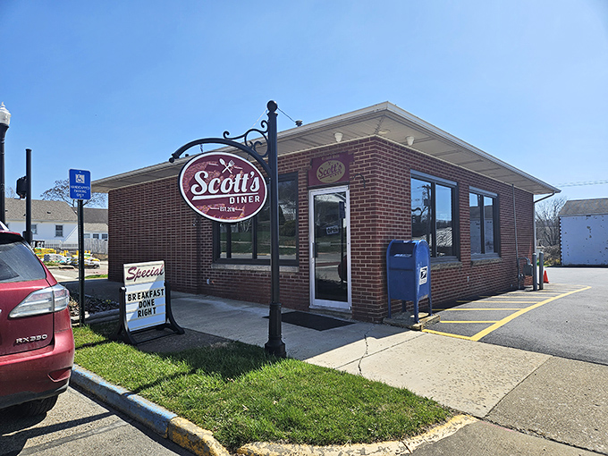 The unassuming brick exterior of Scott's Diner in New Concord hides culinary treasures that would make even the most jaded food critic weep with joy.