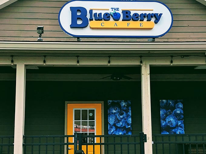 The unassuming exterior of Blueberry Cafe stands like a breakfast beacon in Bellbrook, promising homestyle comfort without any fancy pretensions.